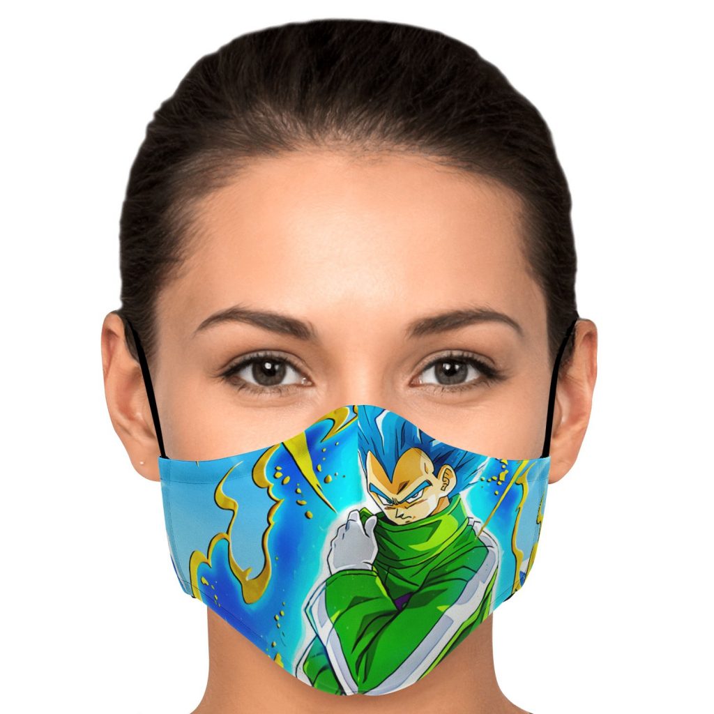 Vegeta Blue Face Mask 3D Design - Dragon Ball Z Store
