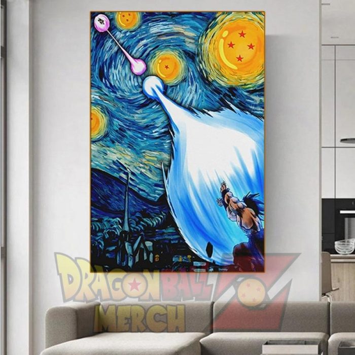 Art Painting Van Gogh's Goku Abstract Canvas Painting - Dragon Ball Z Store