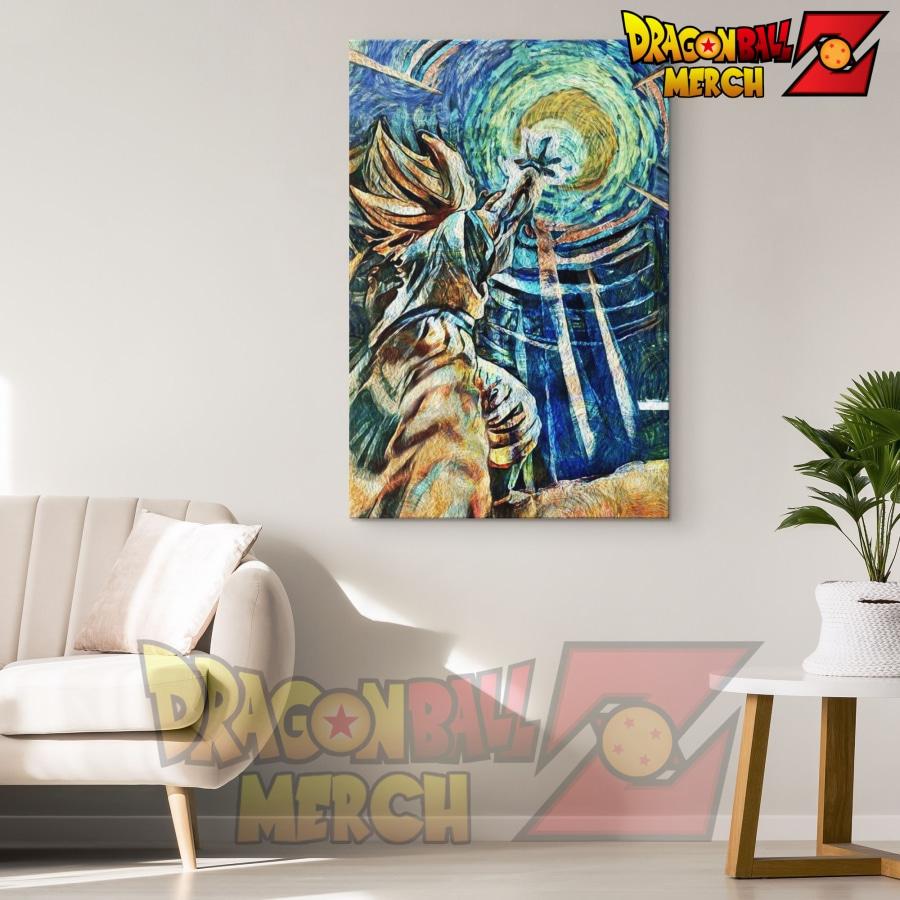 DBZ Starry Night Kamehameha Canvas Wall Art - Dragon Ball Z Store