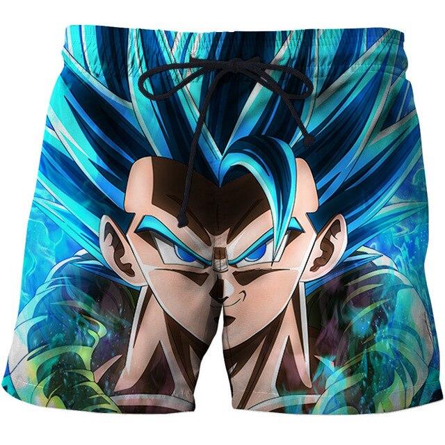 Goku God & Beerus 3D Printed Beach Boardshorts - Dragon Ball Z Merch
