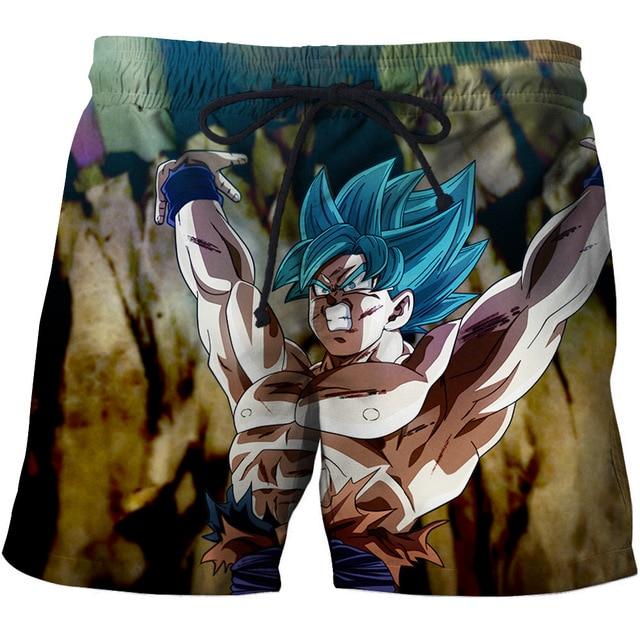 Goku God & Beerus 3D Printed Beach Boardshorts - Dragon Ball Z Merch
