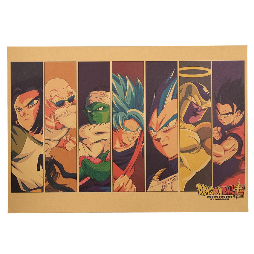 Dragon Ball Z Character Classic Kraft Paper Poster - Dragon Ball Z Store