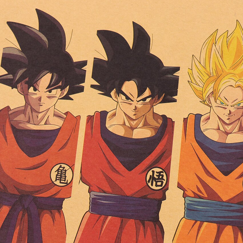 Dragon Ball Z Goku All Form Poster - Dragon Ball Z Store