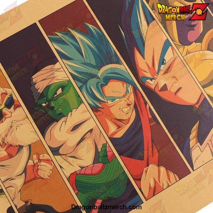 Dragon Ball Z Character Classic Kraft Paper Poster - Dragon Ball Z Store