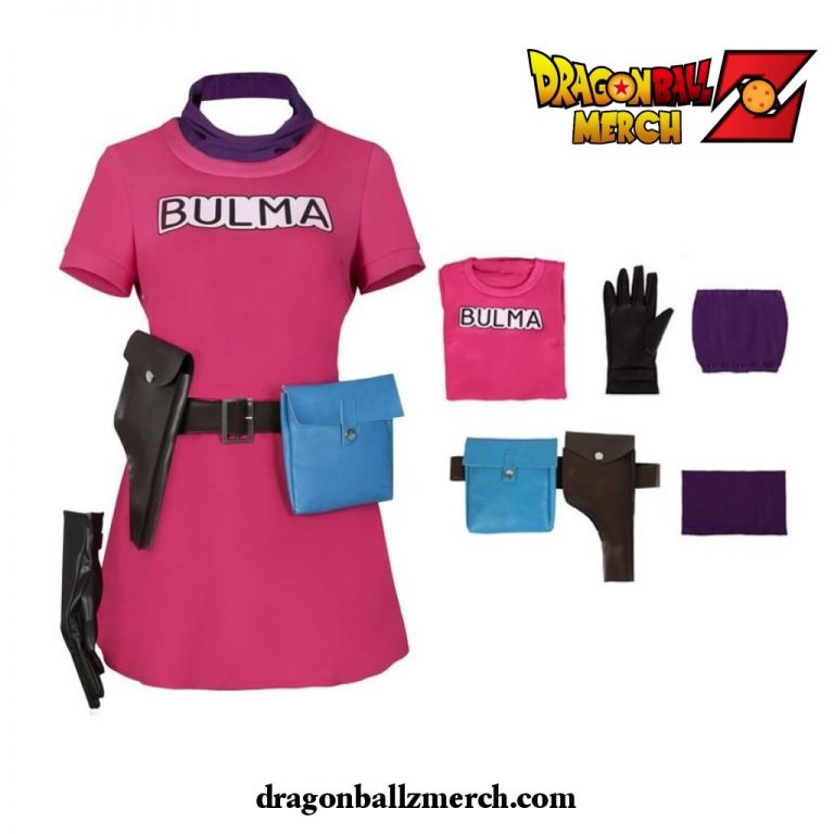 Dragon Ball Z Bulma Cosplay Costume Pink Dress - Dragon Ball Z Store