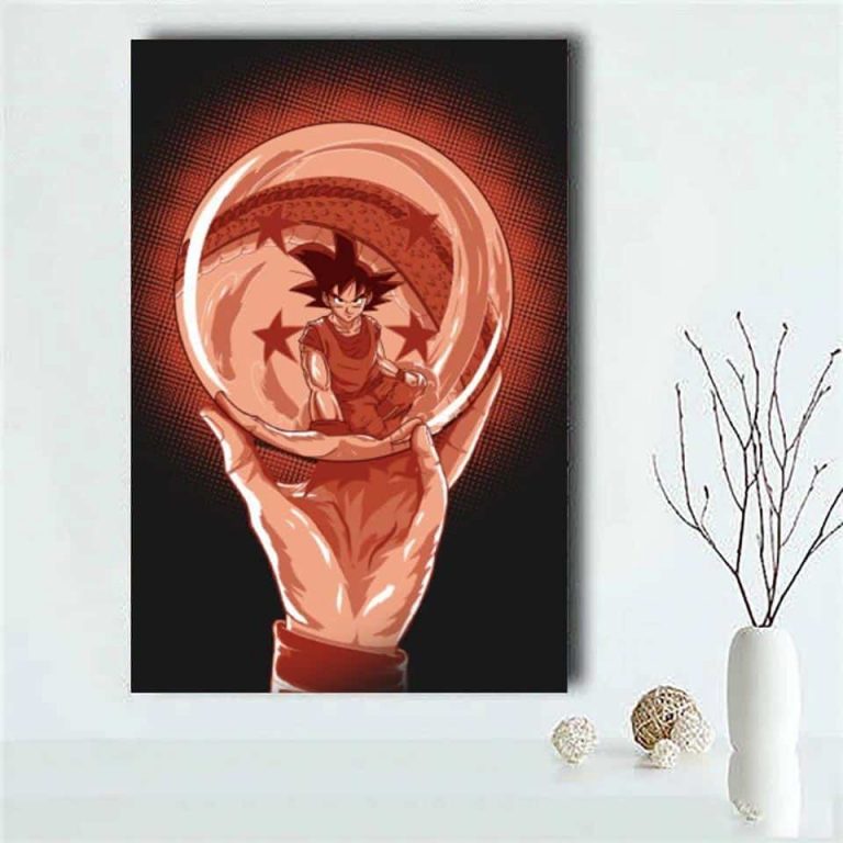 DBZ Goku Reflection Holding A Dragon Ball - Dragon Ball Z Store